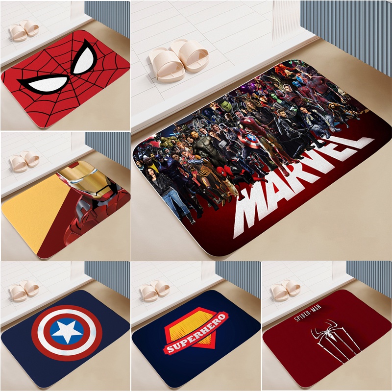 Marvel Door Mat Blanket Spider Man, Iron Man, Batman Bedroom Home ...