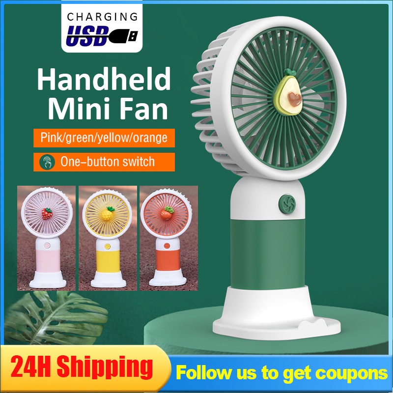 Mobile Phone Stand Small Fan Handheld USB Charging Mini Fruit Portable ...
