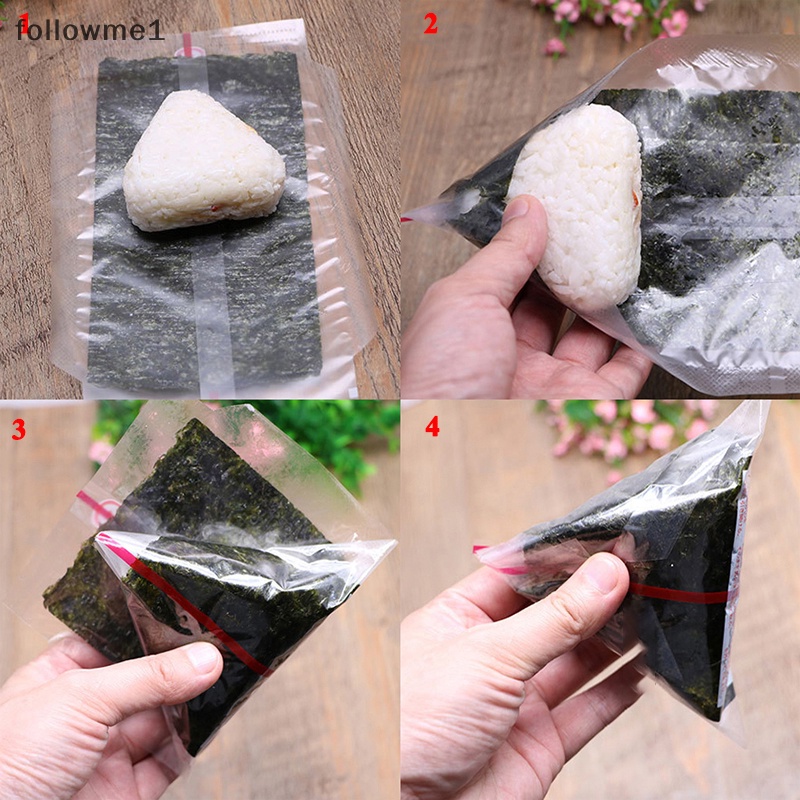 [followme1] 20Pcs Double Layers Triangle Rice Ball Packing Bag Seaweed ...