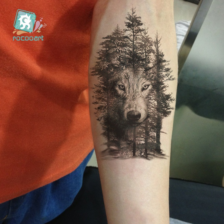 Unique Realistic Wolf Head Tattoo Stickers Disposable | Shopee Philippines