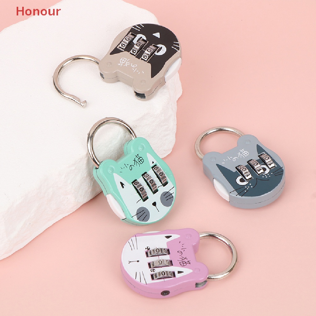 [Honour] Code Number Lock Anti-theft High Strength Accurate Cute Cat ...