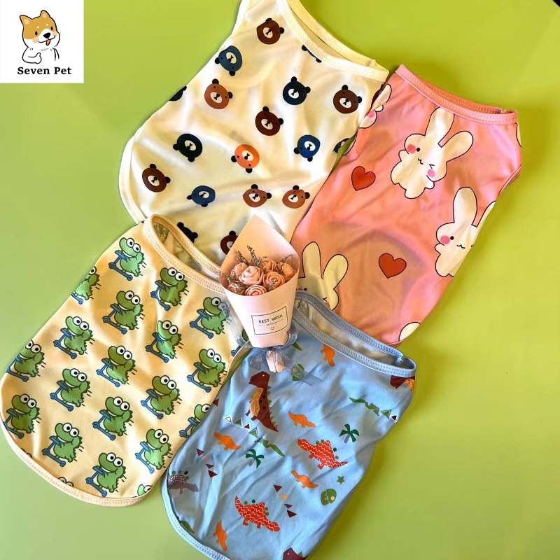 Sevenpet Cute Dog Clothes for Big Dogs Breathable Pet Vest Soft Cat ...