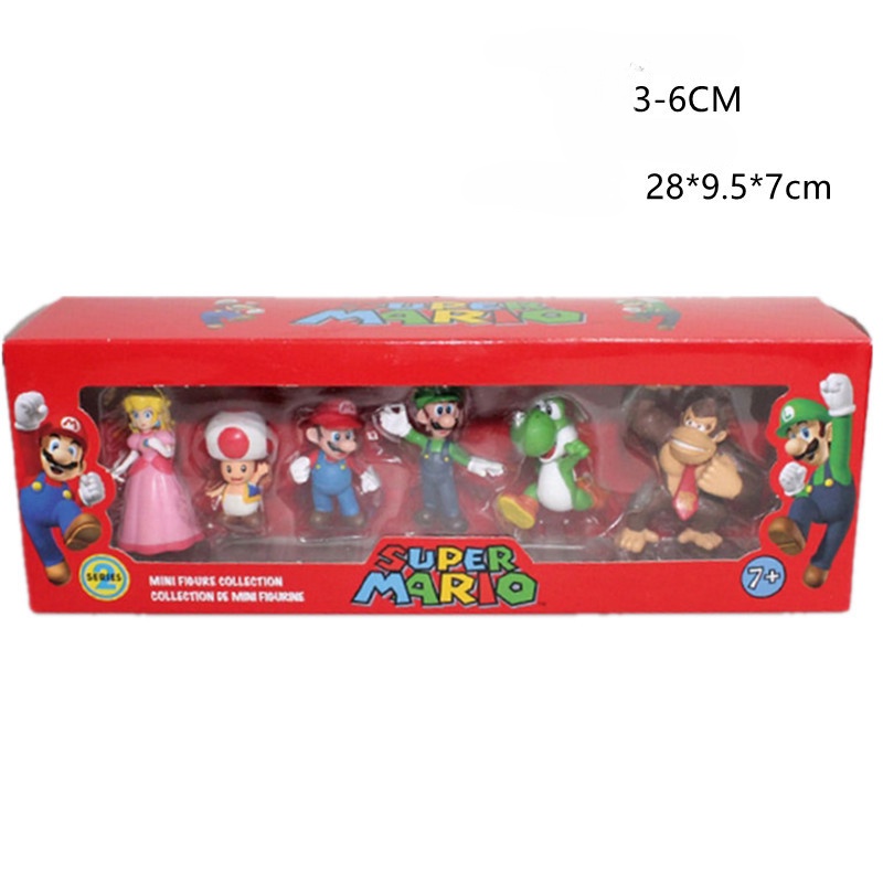 Super Mario Cartoon mario bros Mini Action Figure Mario Luigi Wario ...