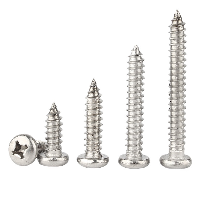 [Quick Shipment-] 316 Stainless Steel Phillips Round Head Self-Tapping Screws M4/M5/M6 | Shopee ...