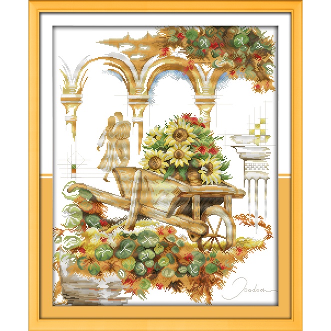 Joy Sunday Cross Stitch Ktis ,DMC Threads Embroidery Set DIY Needlework ...