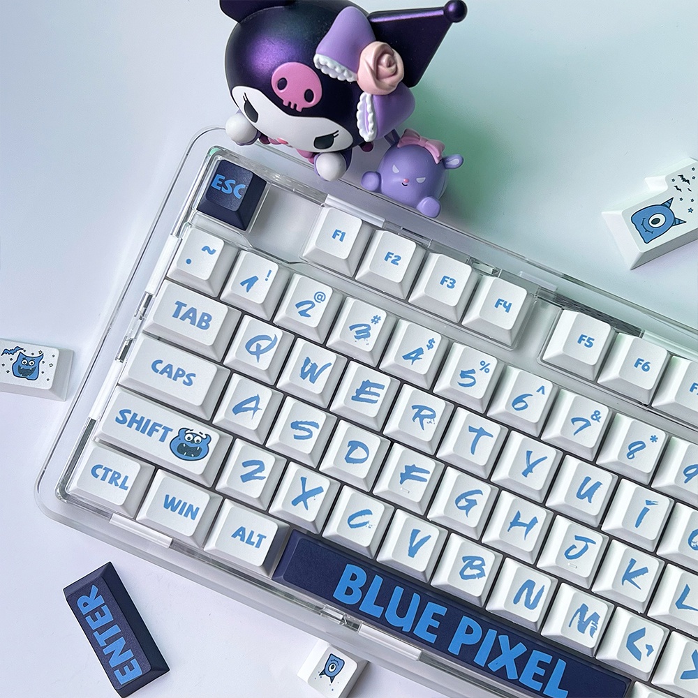 Large Blue Font Keycaps 123Keys/Set Cherry Profile PBT DYE-SUB DIY ...