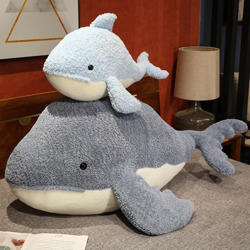 Giant Dolphin Plush Toy Kawaii Stuffed Ocean Animal Doll Big Whale ...