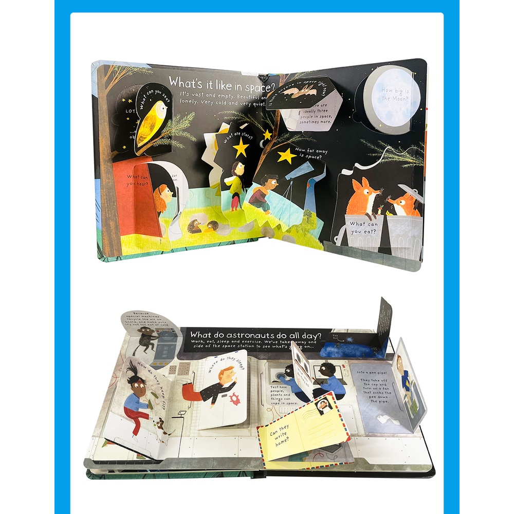 Usborne Lift The Flap What's It Like In Space 3D Flap Board Books for ...