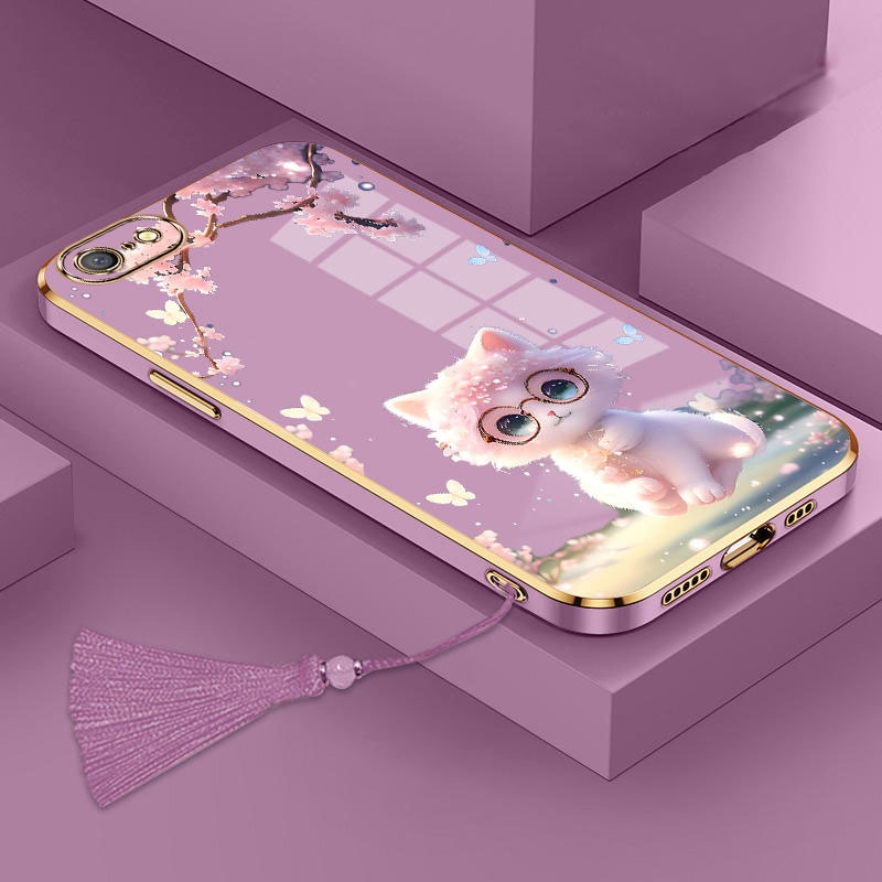 Casing oppo a71 f1s a83 a57 a39 Beautiful Cute Cat Plating Silicone ...