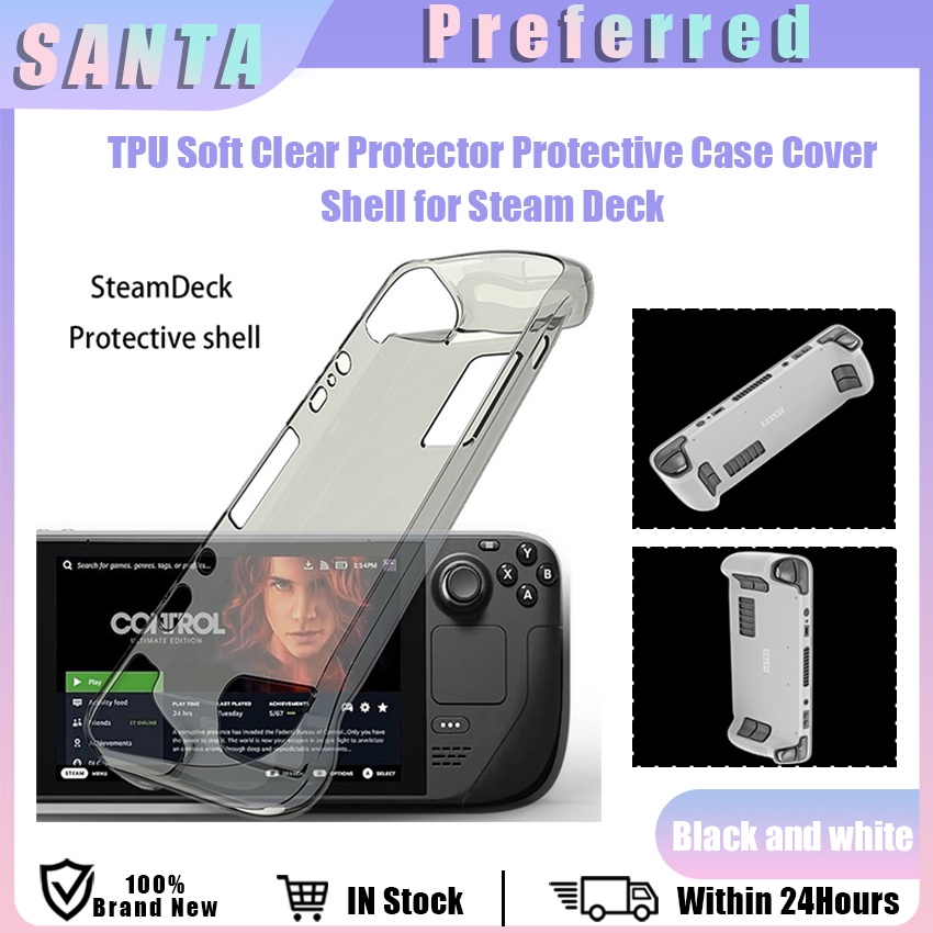 TPU Clear Soft Protective Case for Steam Deck Waterproof Anti-Slip ...