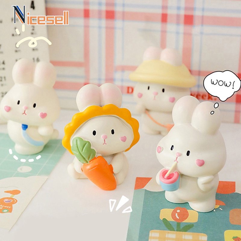Cute Rabbit Desktop Ornament Bunny Ornament Mini Gift for Friends Kids ...