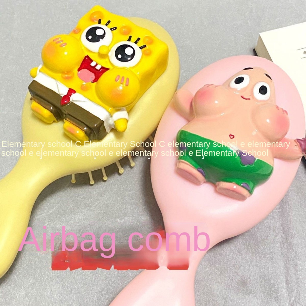 Spongebob SquarePants Comb Foldable Round Airbag Comb Pie Daxing Comb ...