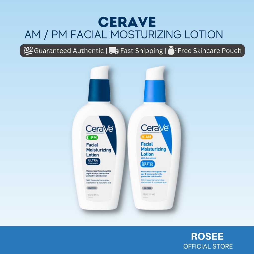 CeraVe AM / PM Facial Moisturizing Lotion 60ml / 89ml | Shopee Philippines