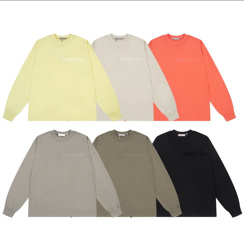 High Street Plus size Ess New Loose Double Thread Small Letter Flocking ...