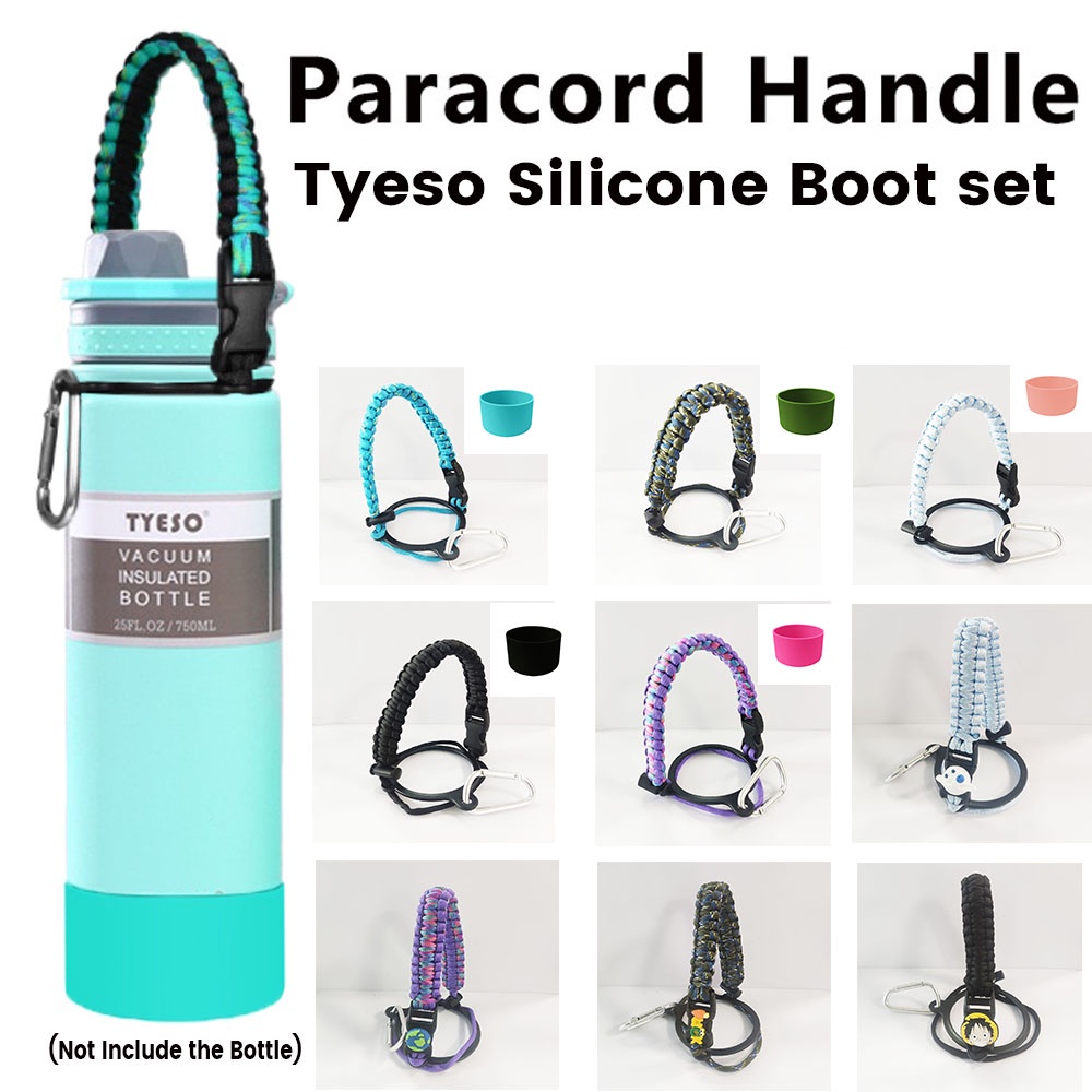 7.5cm Tyeso Boot Silicon 750ml 530ml Tyeso Tumbler Paracord Rope and ...
