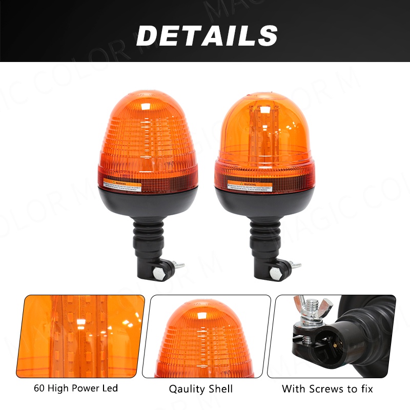 60 LED Car Strobe Light Emergency Police Flashing Warning Vehicle ...