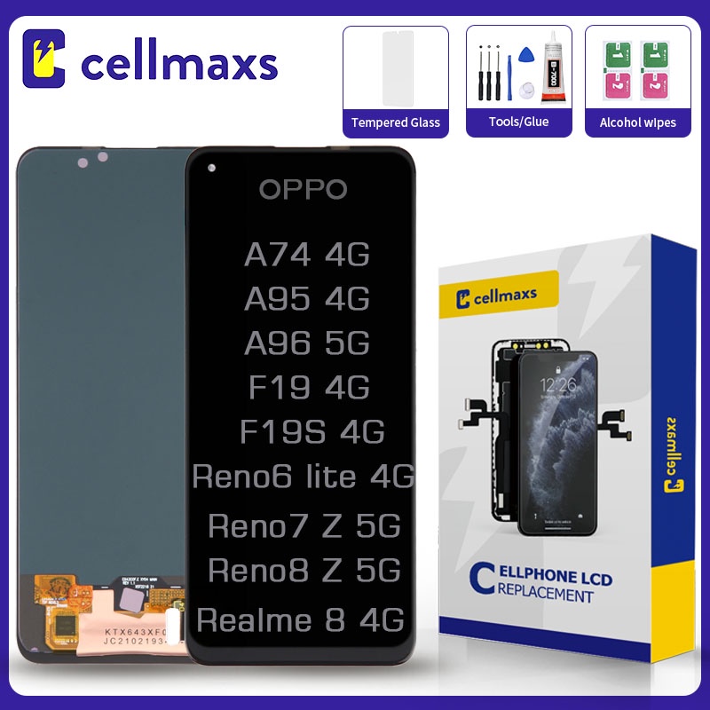 For OPPO A74 A95 F19 F19S Reno6 Lite REALME 8 4G A96 Reno7 Reno8 Z Lite 5G LCD Touch Screen ...
