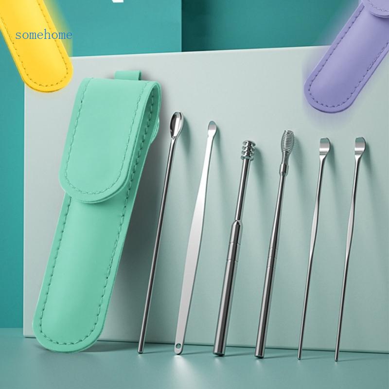 SOME Ear Curette Ear Wax Remover Tool with a Storage Box Ear Pick ...