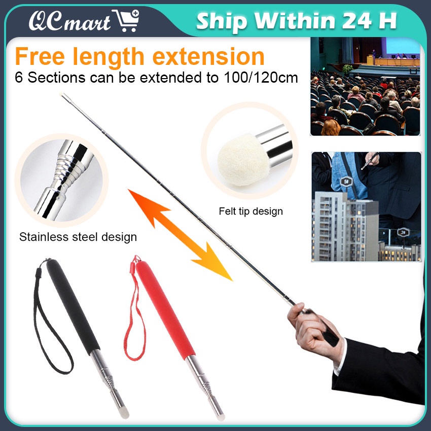 Retractable Teacher Pointer Telescoping Pole Stick for Teacher Teaching ...