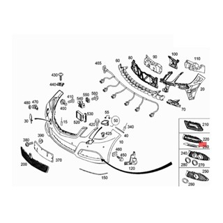 【chengjie289】★L+R Front Bumper Fog Lamp Chrome Cover Parts 2128852174 ...