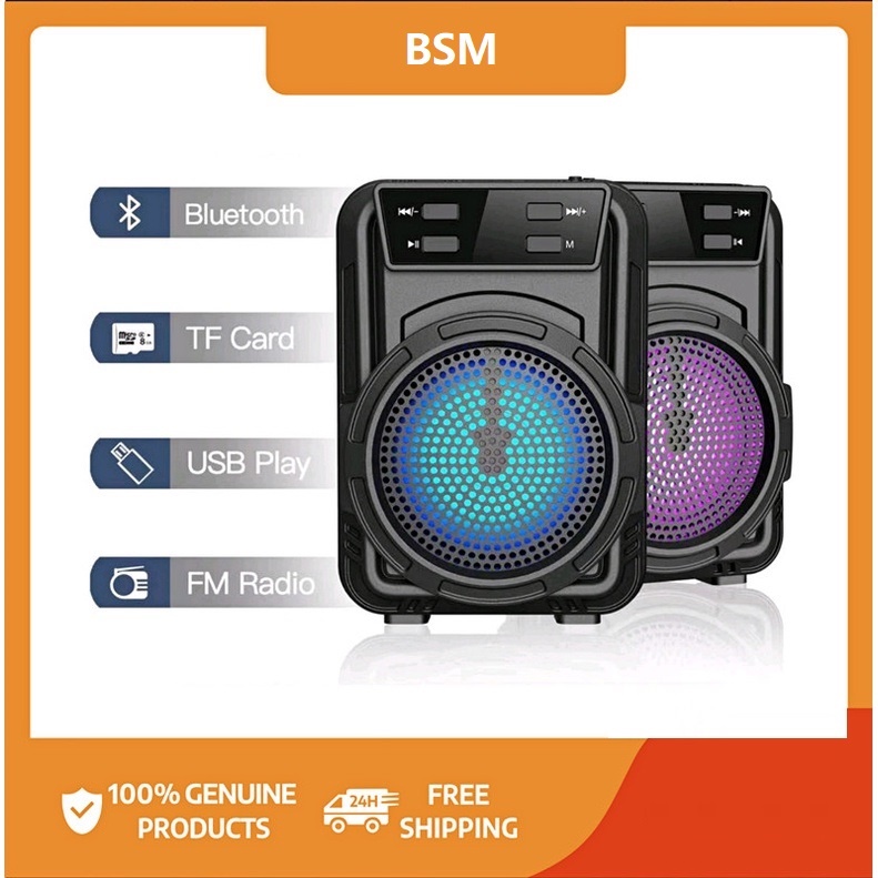 BSM# Bluetooth Speaker Super Bass Karaoke Mini Portable Speaker | Shopee Philippines