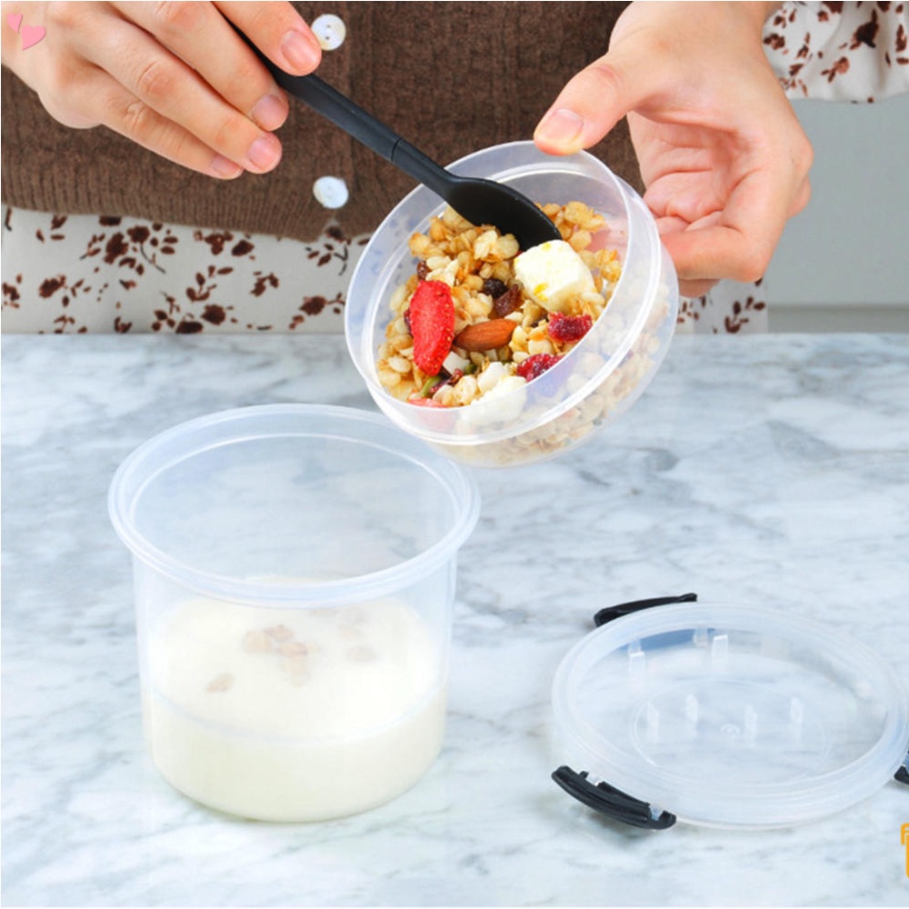 Overnight Oats Container with Lids- Plastic Containers with Lids ...