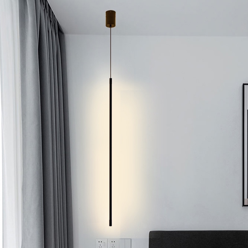 Nordic LED Hanging Lights Minimalism Line lights 60/80/100 Long Pendant ...