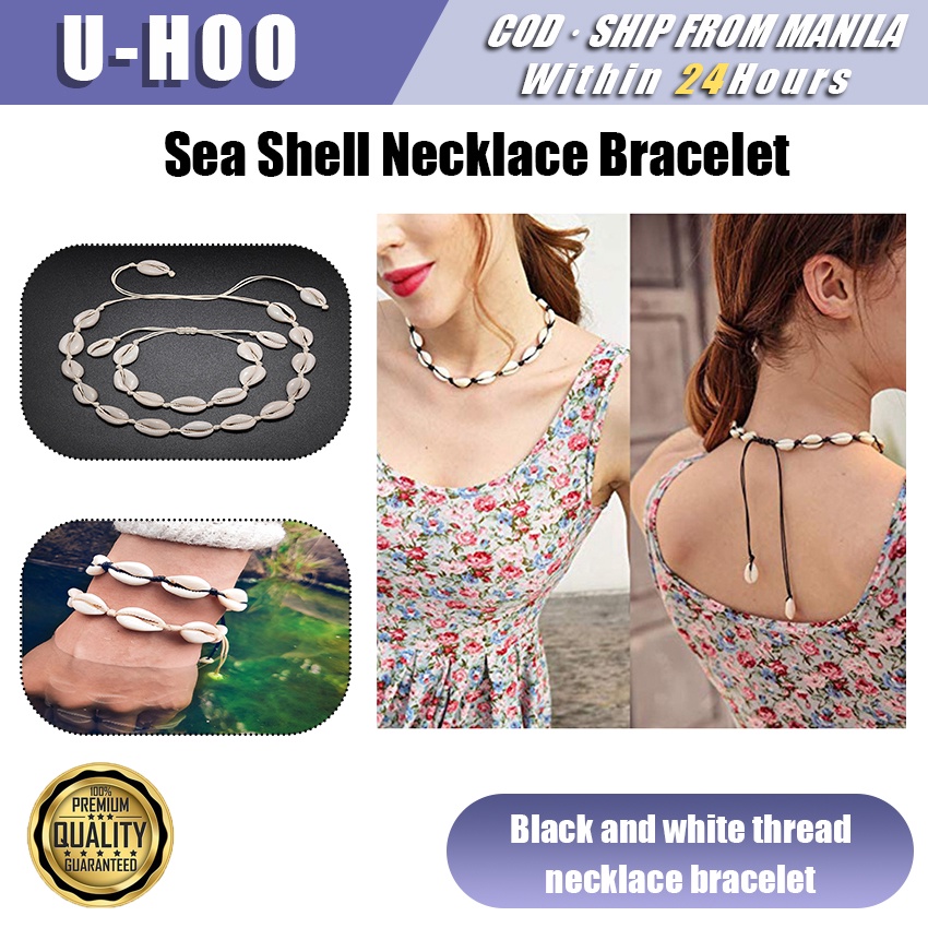 Natural Handmade Seashell Bracelet Anklet Conch Seashell Necklace DIY ...