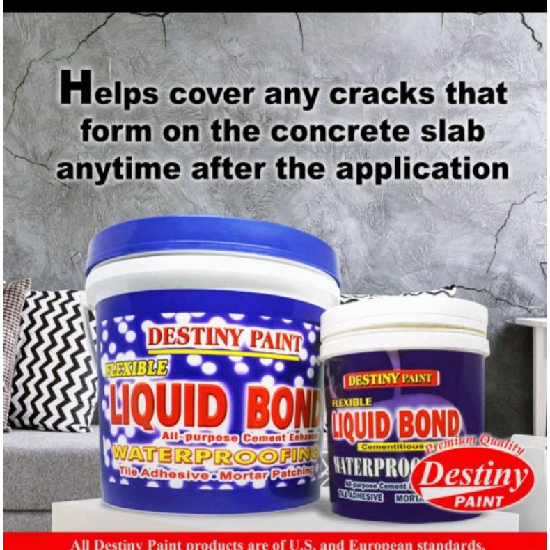 LIQUID BOND WATERPROOFING DESTINY PAINT 1GALLON / 1LITER | Shopee ...