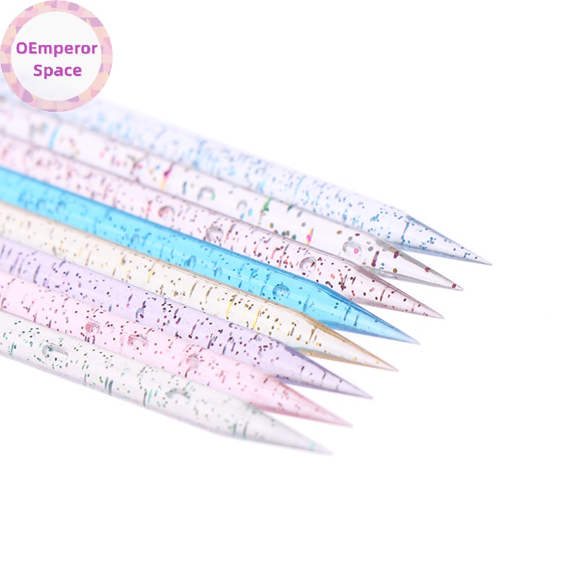 OEmperor 50Pieces Stick Cuticle Tool Doublehead Reusable Crystal Wood ...