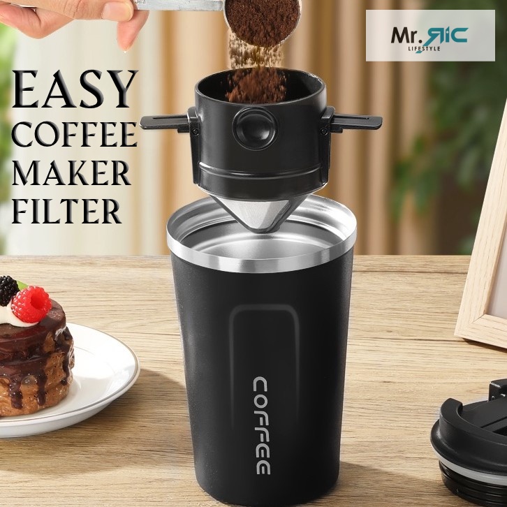 Coffee Maker Portable Stainless Steel Reusable Coffee Filter Mini ...