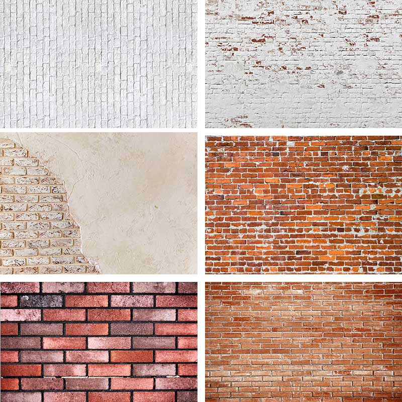 Brick Wall Birthday Backdrop Photography Baby Shower Kids Children Red ...