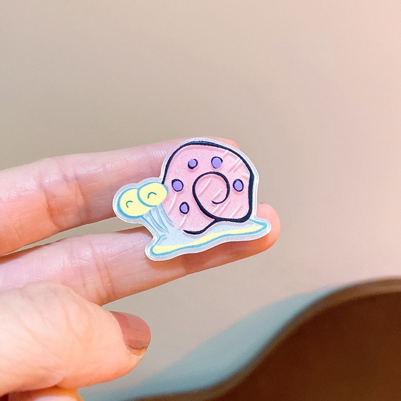 Cartoon SpongeBob Cute Hairpin Acrylic Duckbill Clip Student Bang Side ...