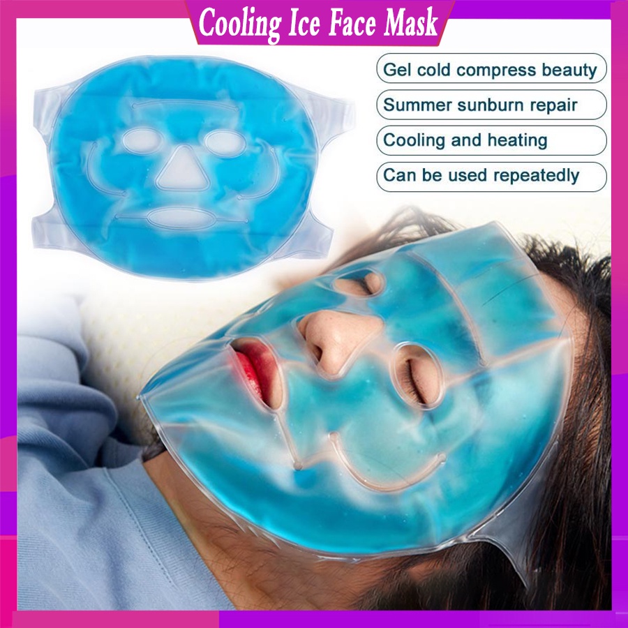 Cooling Ice Gel Face Mask Fatigue Relief Relaxing Full Face Cooling ...