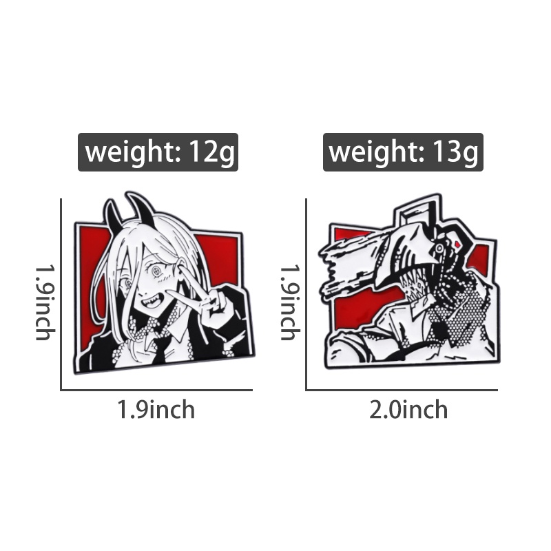 Anime Peripheral Chainsaw Man Enamel Brooch Power Pava Manga Style ...