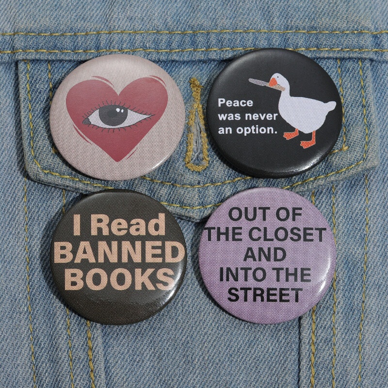 44mm Tinplate Pin Soft Button Animal Cat Duck Brooch Funny Cartoon ...