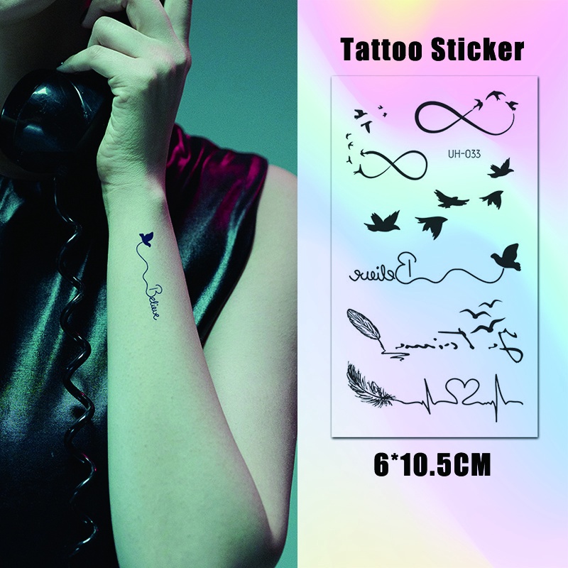 【SUN】Tattoo Sticker Waterproof Long Lasting Magic Tattoo Minimalist ...