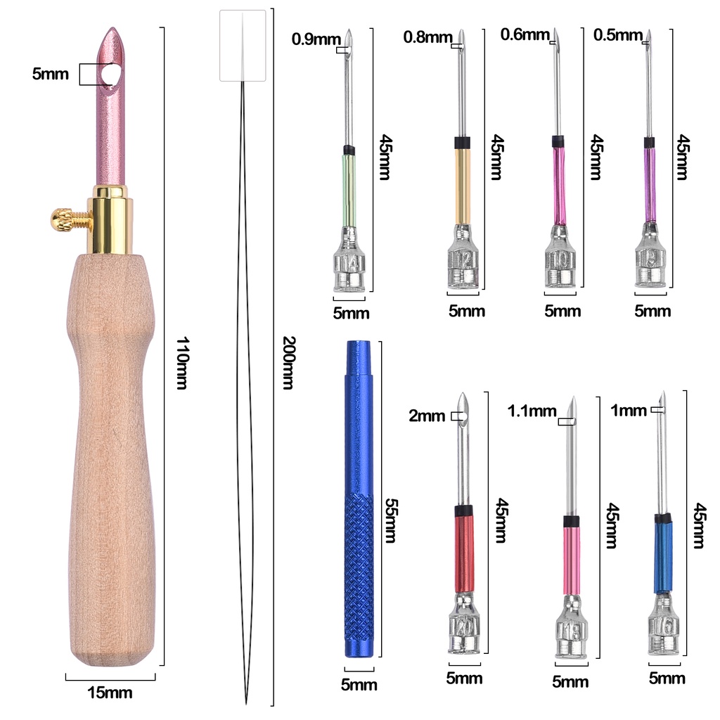 A set of Stitching Punch Needles, Embroidery Poking Cross Stitch Tools ...