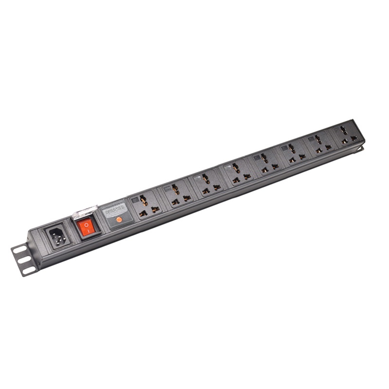 C14 Power Input Pdu Power Distribution Unit 2 12 Position Universal Hole Expansion Overload
