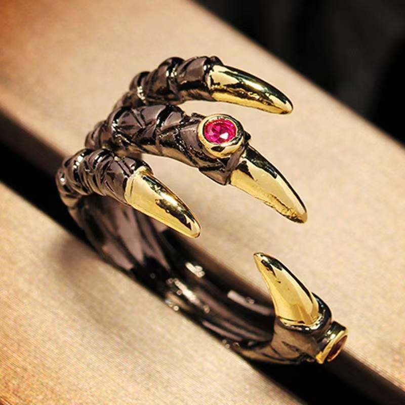 【NF】Gold Dragon Claw Ring Black Eagle Claw Demon Ring for men | Shopee Philippines