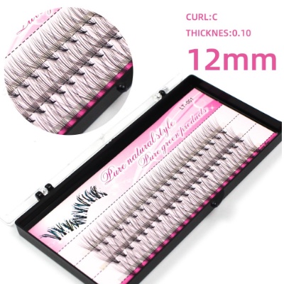 10D 20D C Curl Lash DIY Grafting False Eyelashes Natural Eyelash ...