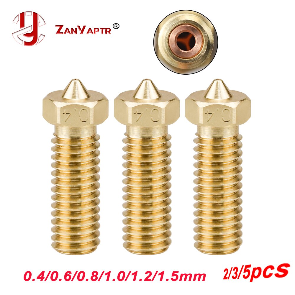 2pcs CHT Volcano Nozzle 0.4mm 0.6mm Brass Nozzles High Flow Three-eyes ...