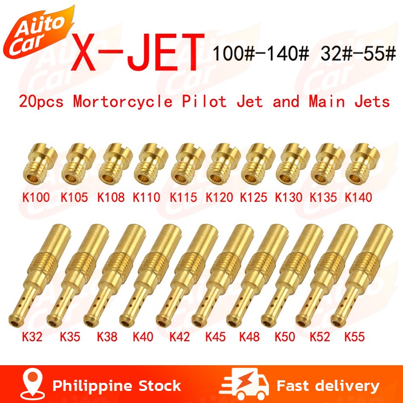 20PCS Carburetor Main Jet Kit Set Slow/Pilot Jet for PWK for FLAT SLIDE ...