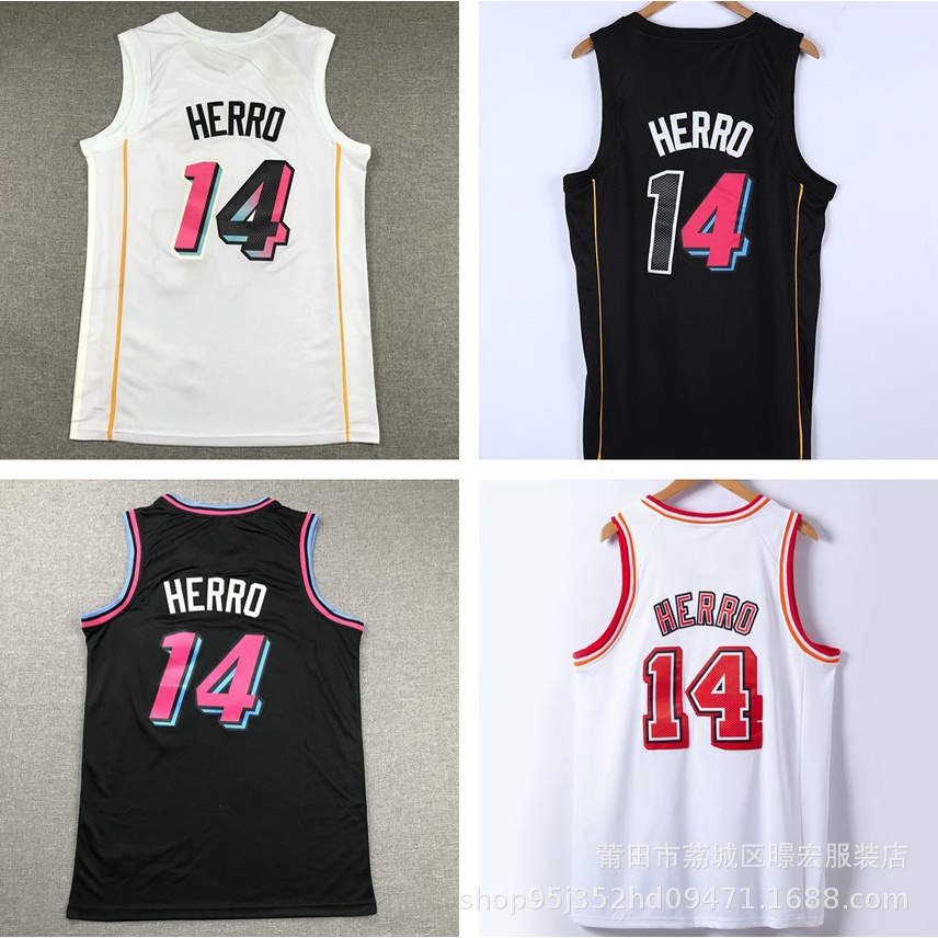 Basketball Jersey 2023 new season Heat team No. 14 Shillo embroidered training basketball jersey ...