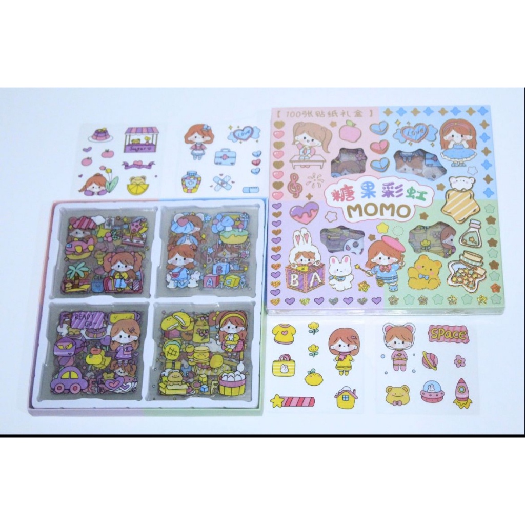 Momo Rainbow Sticker 4colors Momo Sticker Mix Color Waterproof Patch ...
