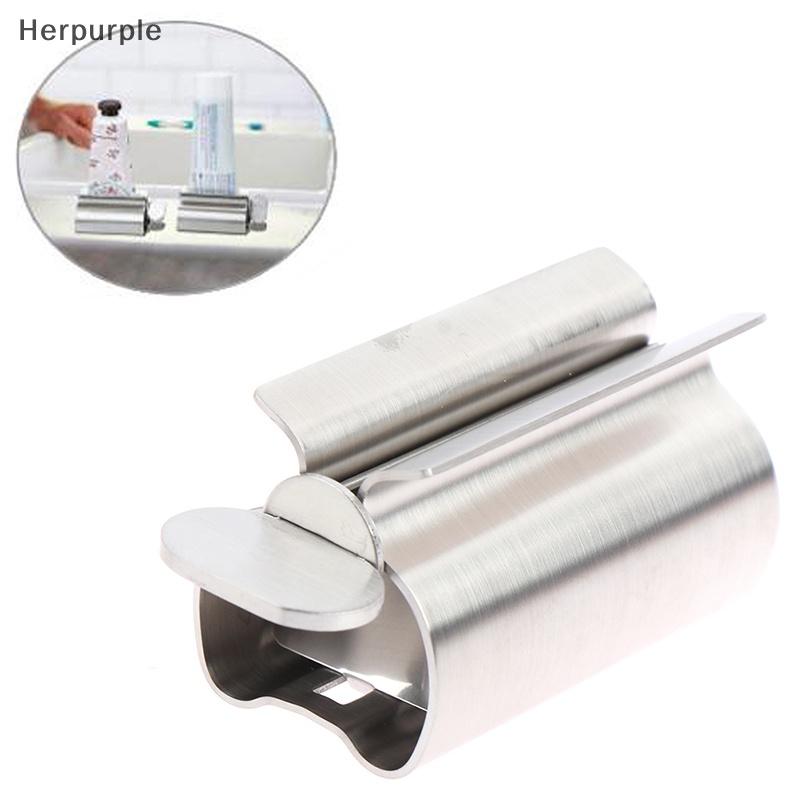 Herpurple Stainless Steel Toothpaste Tube Squeezer Toothpaste Roller ...