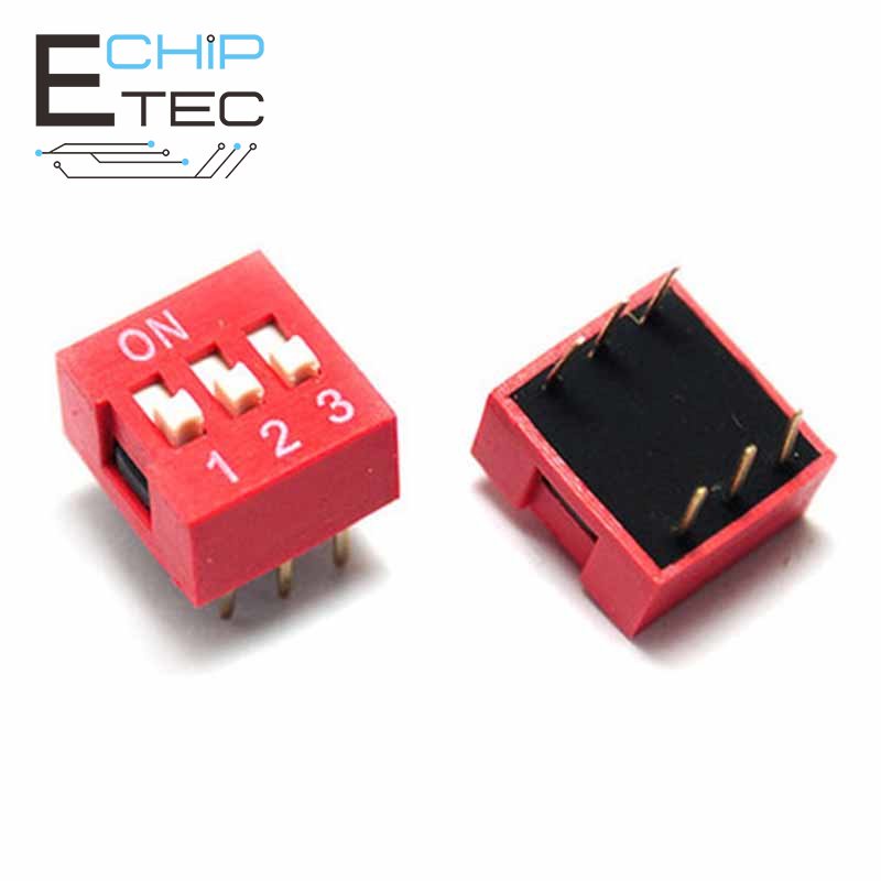 5PCS/15PCS 3P DIP Switch Three-position Flat Dial Switch DIP Flat ...