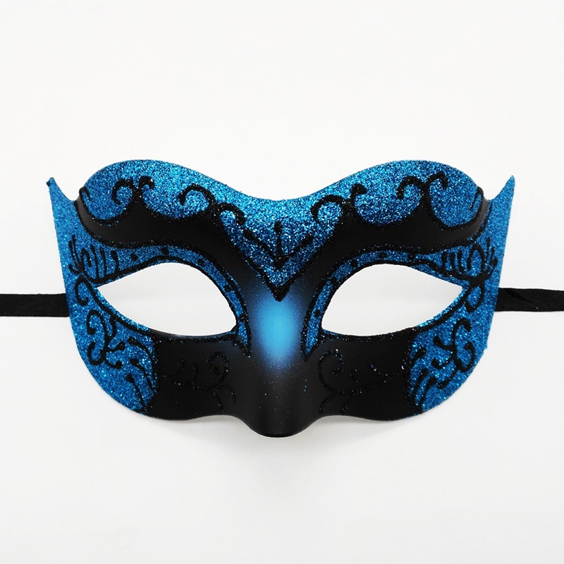 Retro Painted Beauty Half Face Mask Jazz Prince Mask Halloween Party ...