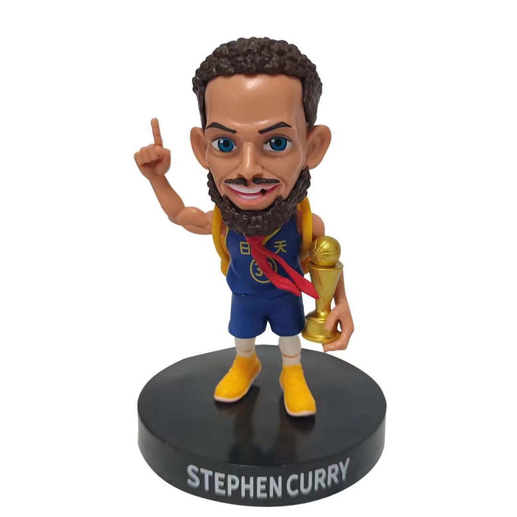 NBA Stephen Curry Action Figure Q Version with NBA Championship Cup ...