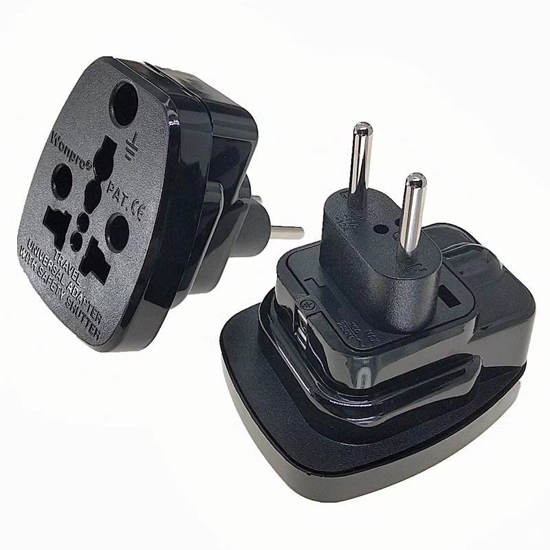 Wonpro Universal to EU 4.0mm pin Plug Indonesia Europea Country Travel ...